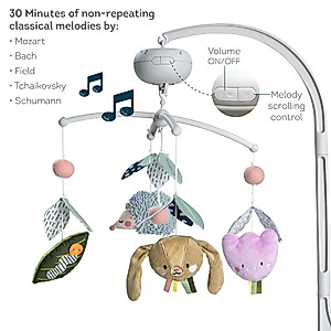 Taf Toys Baby Crib Mobile with Music and Lights - Musical Crib Toy with Non-Repeating Classical Melodies, Stimulates Baby's Senses and Emotional Intelligence, Ideal for Boys and Girls Nursery Decor