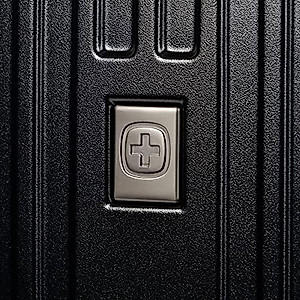 SwissGear 7910 Hardside Expandable Luggage with Spinner Wheels, TSA Lock and USB, Black, Checked-Large 27-Inch