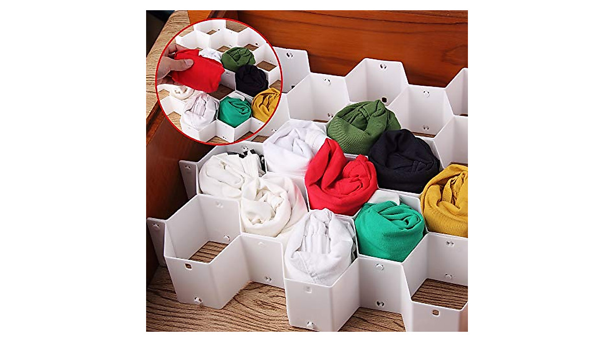 JIAKAI Honeycomb Drawer Organizer - 16 pcs Storage Solution