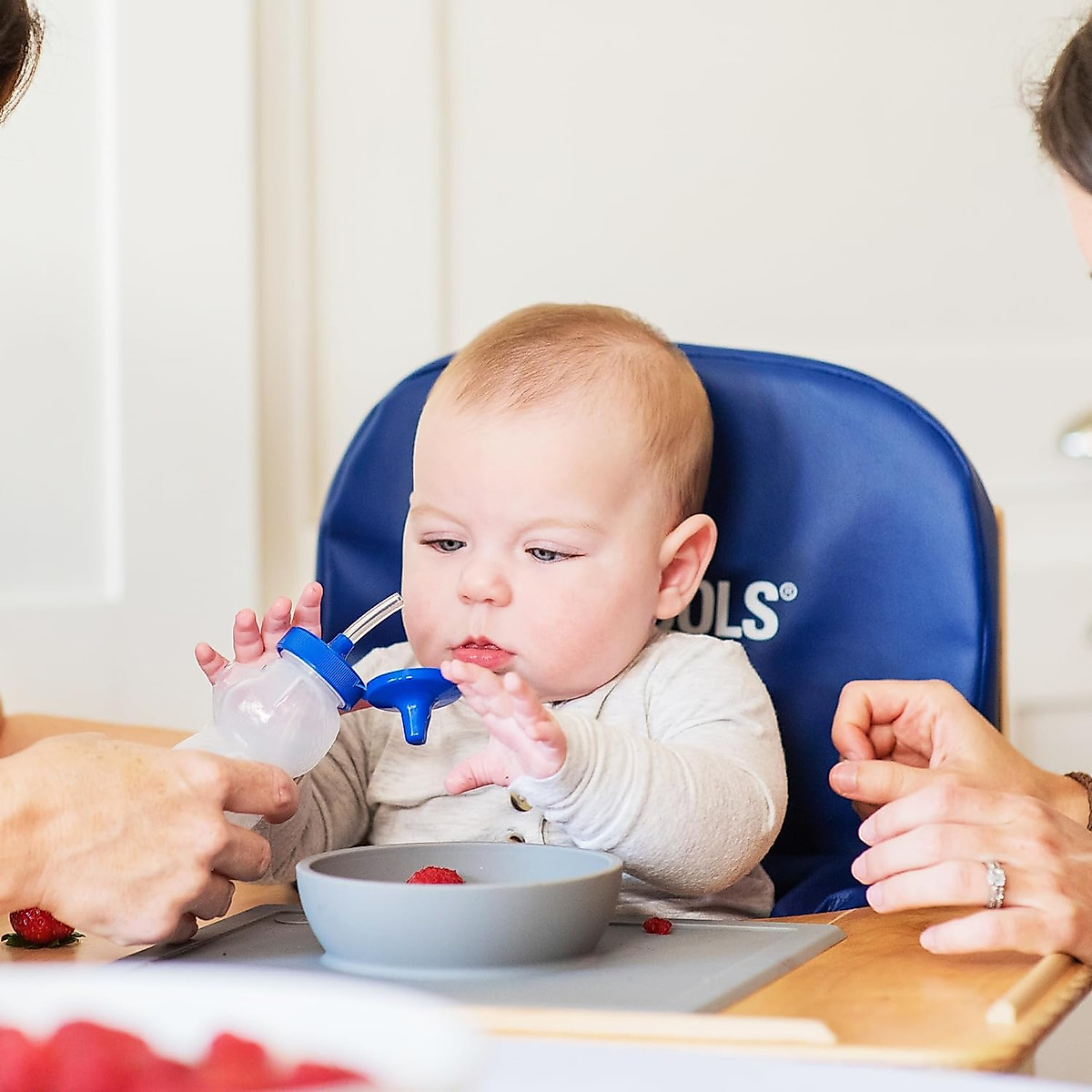 TalkTools Honey Bear Straw Cup for Babies - BPA-Free, Food-Grade Therapy Sippy Bottles for Speech and Feeding Training - Leak-Proof, Licensed Speech Pathologist (Single, 5, Ounce)