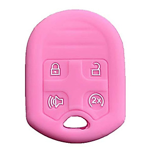 Rpkey Silicone Keyless Entry Remote Control Key Fob Cover Case protector Replacement Fit For Ford Expedition F150 F250-350 Lincoln Navigator 164-R8073 CWTWB1U793(Pink)