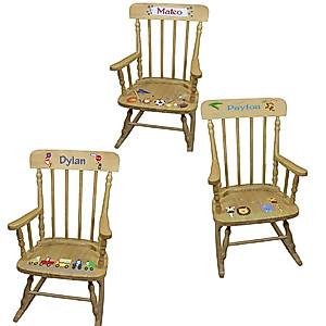 My Bambino Personalized Boys Wood Rocking Chair