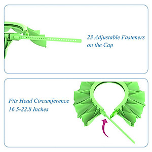 Soft Baby Shower Cap - Adjustable Silicone Shower Hat Head Ear Protector Water Hats for Kids - Toddler Safety Shampoo Shower Cap Hair Washing Visor Bath Accessories (Green)