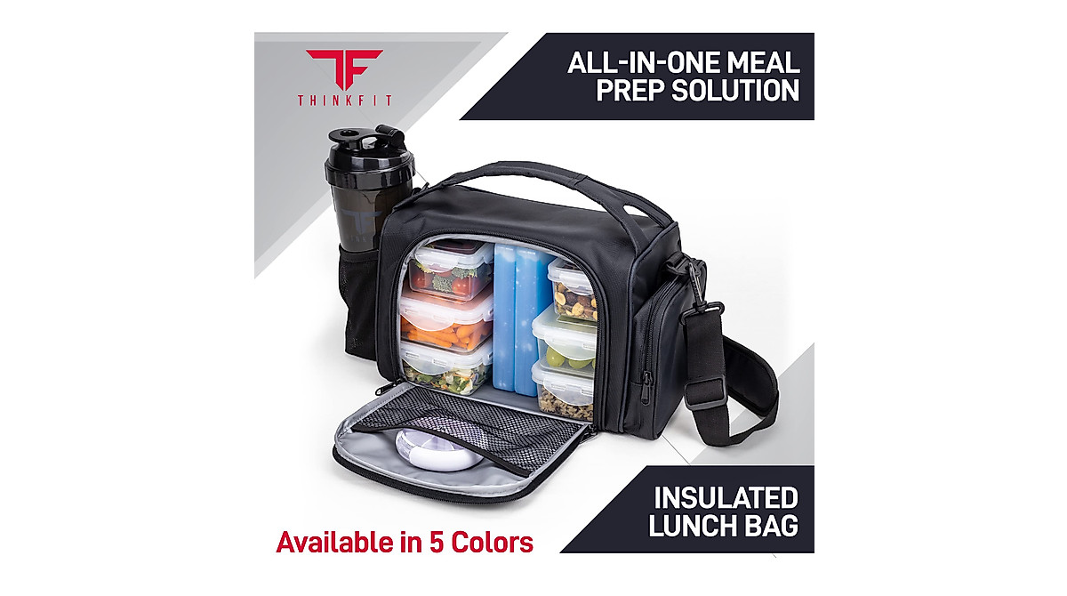 ThinkFit Insulated Meal Prep Lunch Box - Keep Food Fresh & Hot