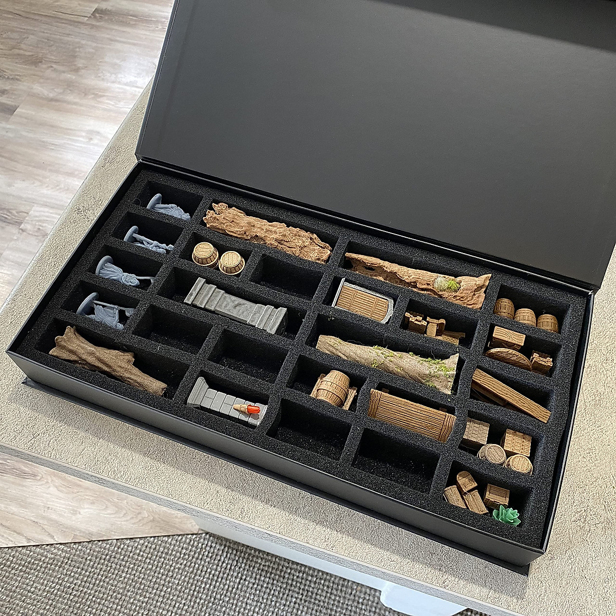 Extruded Gaming Tabletop Miniature Storage and Travel Case