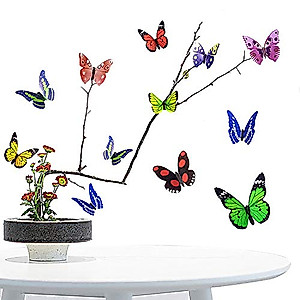 PARLAIM 104PCS Butterfly Wall Decals for Wall-3D Butterflies Wall Stickers Butterfly Decoration Butterflies Decoration Removable Mural Decals Home Decoration for Kids Nursery Bedroom Living Room Decor