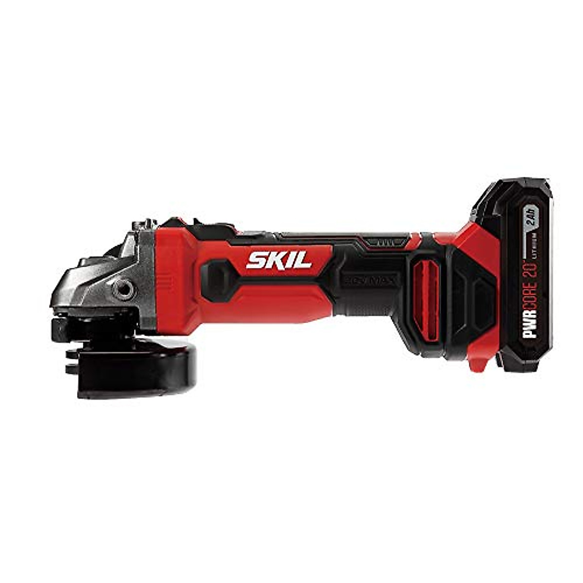 Skil 20V 4-1/2 Inch Angle Grinder, Includes 2.0Ah PWRCore 20 Lithium Battery and Charger - AG290202