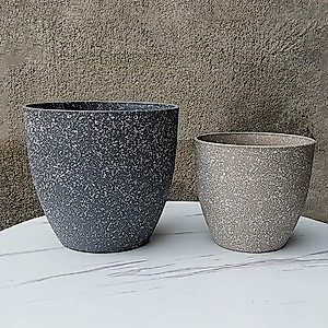 PERZOE Plastic Flower Pot Modern Bonsai Pot Flowerpot Balcony Indoor Outdoor Tree Planter Home Decoration Supplies-2#