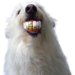 Humunga Bling Rock Star Teeth Shaped Ball Toy for Medium and Large Dogs