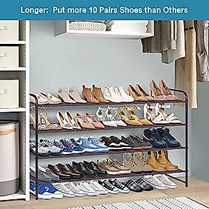 KIMBORA 4 Tier Shoe Rack & 3 Tier Metal Long Shoe Rack