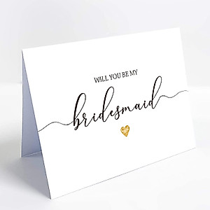 Spercy 11 Bridesmaid Proposal Cards with Envelope, 8 Will You Be My Bridesmaid, 2 Will You Be My Maid of Honor, 1 Will You Be My Matron of Honor