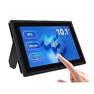waveshare 10.1inch Capacitive Touch Screen LCD Compatible with Raspberry Pi 5/4B/3B/Zero/Zero W/Zero 2W/Pico/Pico W/Pico WH, Comes with Case and Toughened Glass Cover 1280×800 Resolution HDMI IPS