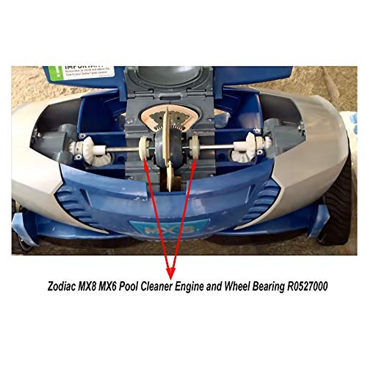 ATIE MX8 MX6 Elite Pool Cleaner Engine and Wheel Bearing R0527000 for Zodiac MX8 MX6 and MX8 Elite MX6 Elite Pool Cleaners (2 Pack)