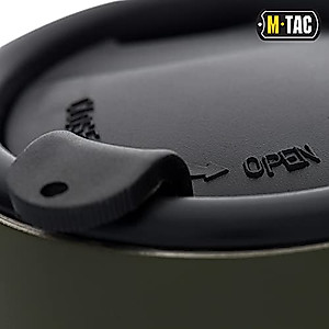 M-Tac 9.5oz Travel Thermal Mug Cup with Lid - Insulated Double Wall Thermo Tumbler Stainless Steel with Wide Handle