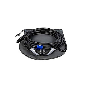 Harmony Gear Kayak Security Cable Lock | for Sit Inside Kayaks | 47 Inch | Combination Lock | Nylon Coated Cable , Black