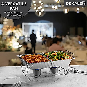 Aluminum Pans With Lids (25 Pack) - 9x13 Heavy Duty Half Size Deep Foil Pans With Covers -25 Foil Pans & 25 Foil Lids- Disposable Baking Pans Great For Cooking, Storing, Preparing Food 100% BPA Free.