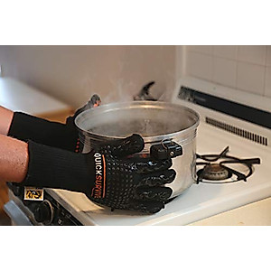 QUICKSURVIVE - Extreme Heat Resistant Glove up to 932F for BBQ, Grilling, Baking Fire Pit and Fire Place Fire Safety Glove ( 2 Gloves Total)