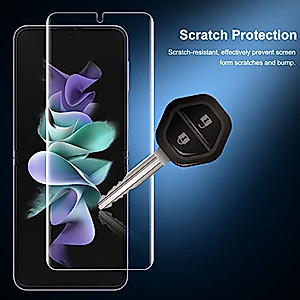 geekboy (2 Set Upgraded) screen protector compatible for Samsung Galaxy Z Flip 3 5G 2021, 2 Pack Inner and Back Flexible Soft TPU Screen Cover Film for Galaxy Z Flip 3, Case Friendly, Anti Scratch