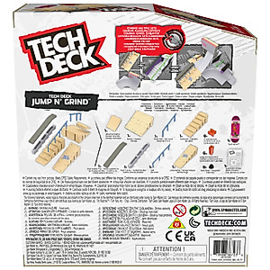 Tech Deck, Jump N’ Grind X-Connect Park Creator, Customizable and Buildable Ramp Set with Exclusive Fingerboard, Kids Toy for Ages 6 and up