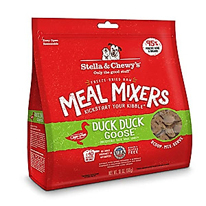 Stella & Chewy's Freeze Dried Raw Duck Duck Goose Meal Mixer – Dog Food Topper for Small & Large Breeds – Grain Free, Protein Rich Recipe – 18 oz Bag
