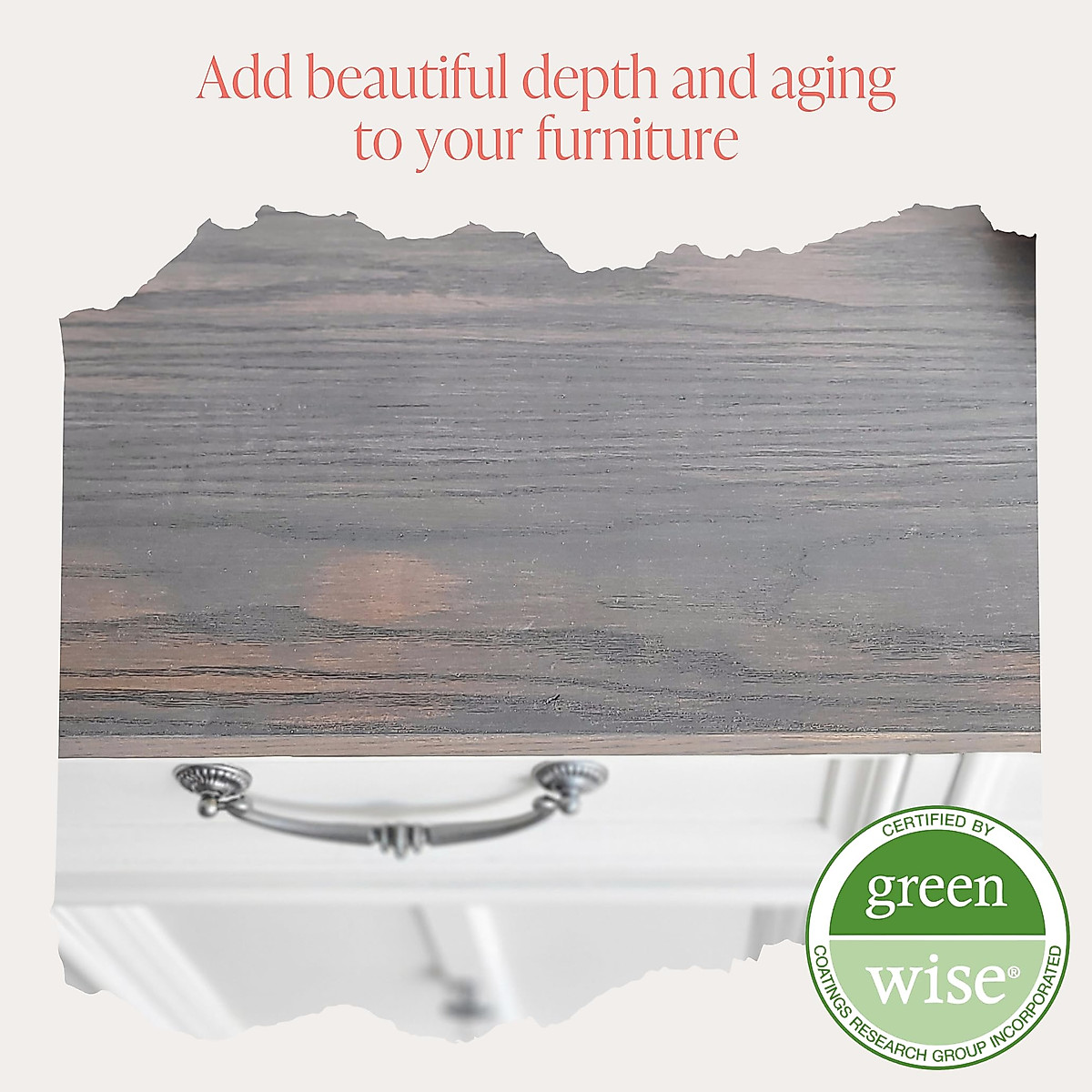 Furniture Glaze - Antique Patina Special Effects Glaze for Chalk Style Furniture Paint, Eco-Friendly Wood Stain, 6 Color Choices - Slate [Grey] - Pint (16 oz)