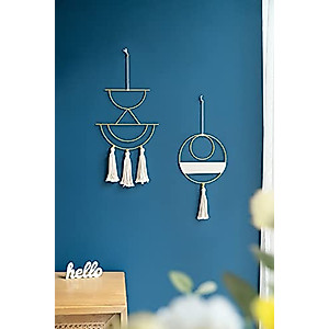 Mkono Macrame Wall Hanging Decor and Organizer Boho Hanging Shelf for Bathroom, Bedroom, Living Room