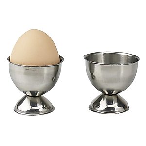2Pcs Stainless Steel Egg Cups Egg Holders Egg Tray Kitchen Gadgets Tools for Hard Boiled Eggs, Silver