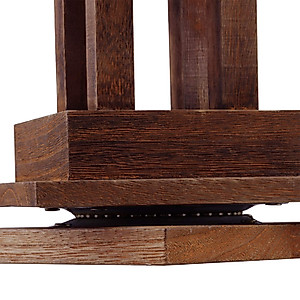 Ikee Design Elegant Wooden Rotating Jewelry Tower, 36 Hooks for Earrings, Bracelets, and Keychains, Versatile Countertop Rack for Store, Tradeshow, and Home, Brown Color