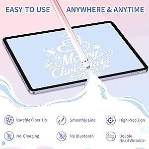 Stylus Pens for Touch Screens (3Pcs), Capacitive Stylus Pen for iPad with High Sensitivity Fiber Tip Compatible with All Universal Touch Screens