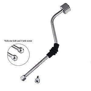 Steam Wand Upgrade with Additional 3 Hole Tip Nozzle for Delonghi Dedica EC685/680, SMEG and Rancilio Silvia (V1/V2) (With two nozzle)