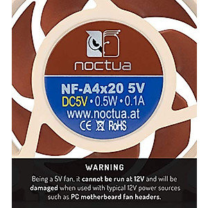 Noctua NF-A4x20 5V, Premium Quiet Fan, 3-Pin, 5V Version (40x20mm, Brown)