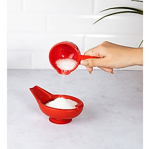 Spoon Buddy - Utensil Rest/Holder - Suction Cup Attaches to Pot Lid on Stove - Holds Spoons, Ladles, Spatulas - Kitchen Cooking without Mess on Counter or Stovetop - 2 pack Red