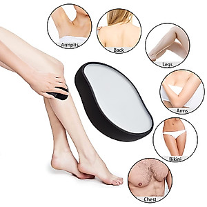 Crystal Hair Eraser for Women and Men, Magic Hair Eraser Crystal Hair Remover, Painless Exfoliation Hair Removal Tool for Arms Legs Back