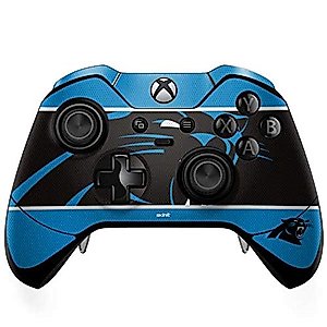 Skinit Decal Gaming Skin Compatible with Xbox One Elite Controller - Officially Licensed NFL Carolina Panthers Zone Block Design
