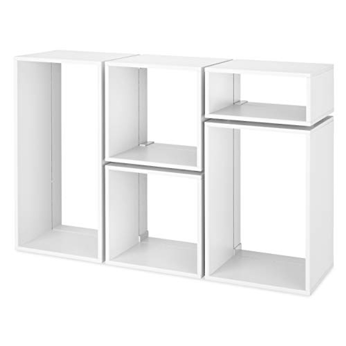 Whitmor Clip & Cube 5-Piece Organizer, White