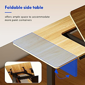 FLEXISPOT Electric Drafting Table Adjustable Height Standing Drawing Desk Extendable Top Craft Workstation w/Tilting Tabletop, Storage Drawer for Study, Office, Studio, Art, Adult & Kid, 47.2"x23.6"