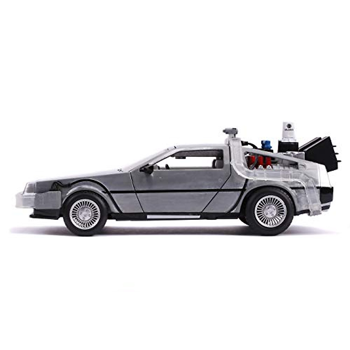 Jada 1:24 Diecast Back to The Future 2 Time Machine with Lights,Silver