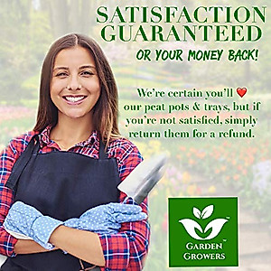 Garden Growers Seed Starter Pots – 3 Inch Biodegradable Peat Pods for Starting Flowers and Vegetables – Breathable and Absorbent for Aeration and Root Growth (60 Pots with 10 Bonus Plant Labels)