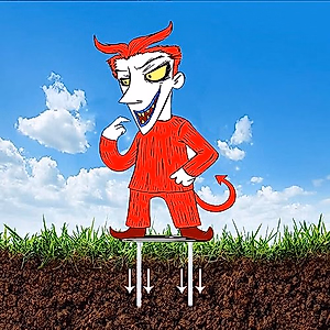 6Pcs Nightmare Party Yard Sign For Outdoor Lawn Garden Halloween Decoration Christmas Party Sign Glow In the Dark