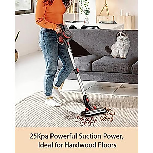 VACLAB Cordless Vacuum Cleaner, 25Kpa Lightweight Stick Vacuum with All-Terrain Brush Heads, 6-in-1 Multifunctional Stick & Handheld Vacuum, Rechargeable Wireless Vacuum for Hard Floor Carpet