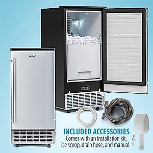 Deco Chef UTICM01 Under Counter Ice Maker, Automatically Makes 80lb Restaurant Quality Ice Per Day (Renewed)