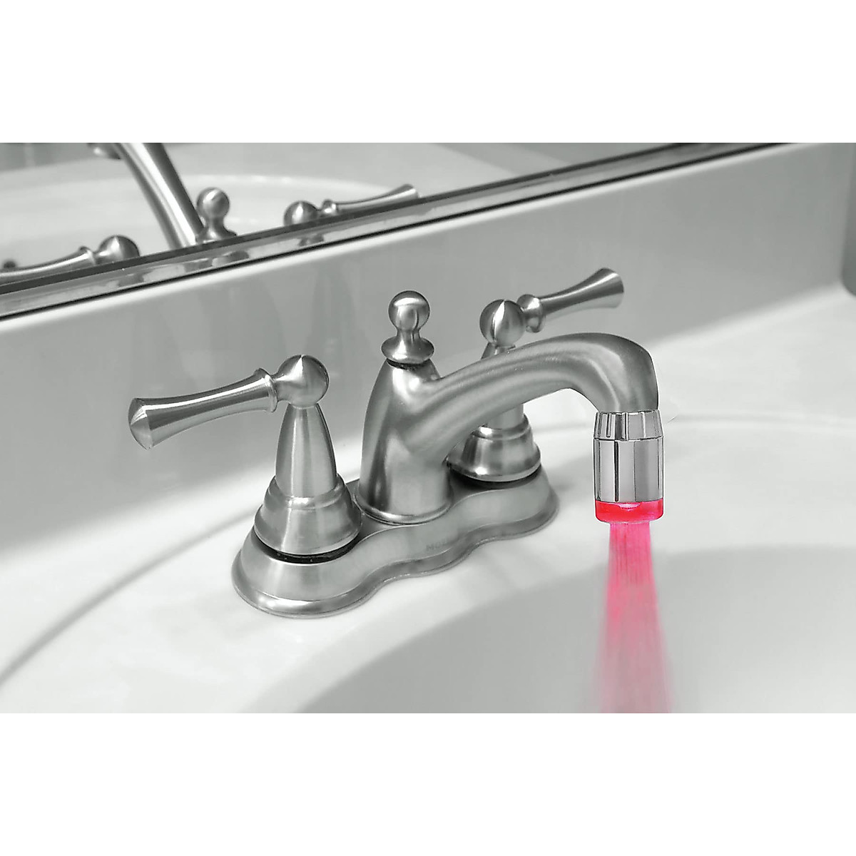 Led Faucet Lights with 7 Colors - Bathroom Faucet Aerator Bathroom Sink - Led Faucet Adapter Light - Glowing Faucet Light for Kitchen or Bathroom Sink, Fits Most Faucets