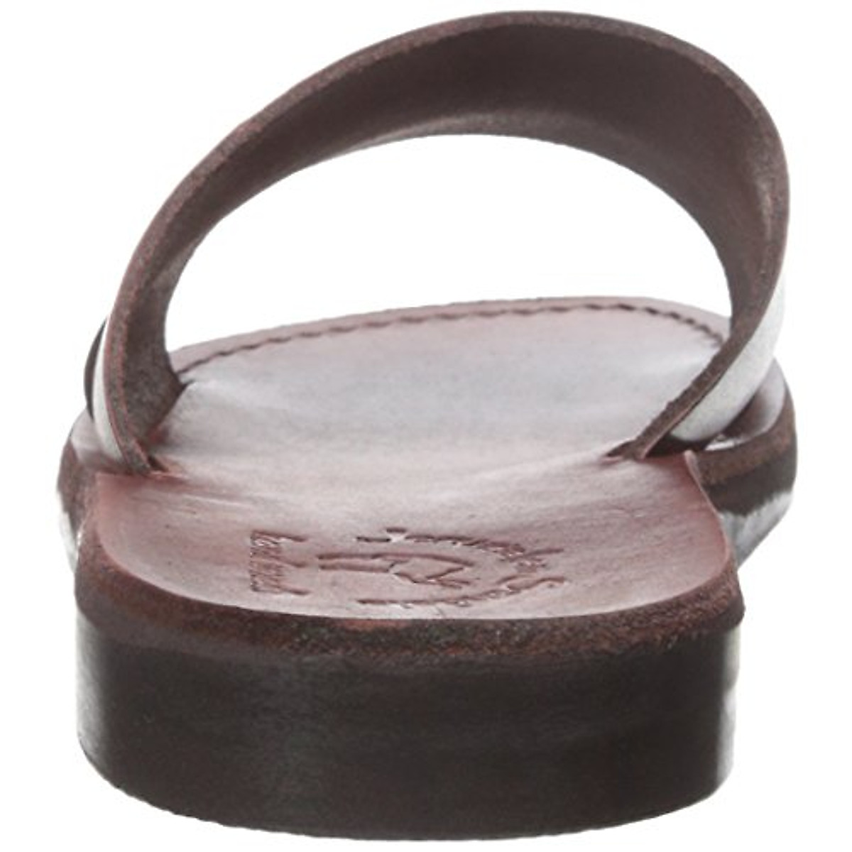 Bashan - Leather Wide Strap Slide Sandal - Brown