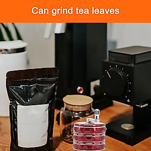 Aluminum Spice Grinder Multipurpose Metal Spice Mill with Stash Jar otable Large Grinder With Clear Top Cover red for Spice(Red)