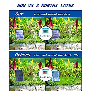 Biling Solar Water Fountain for Bird Bath, 3.5W Solar Water Pump Outdoor with 10ft Cable, 4ft Tubing, Solar Pond Pump for BirdBath, Garden Small Ponds and Fish Tank