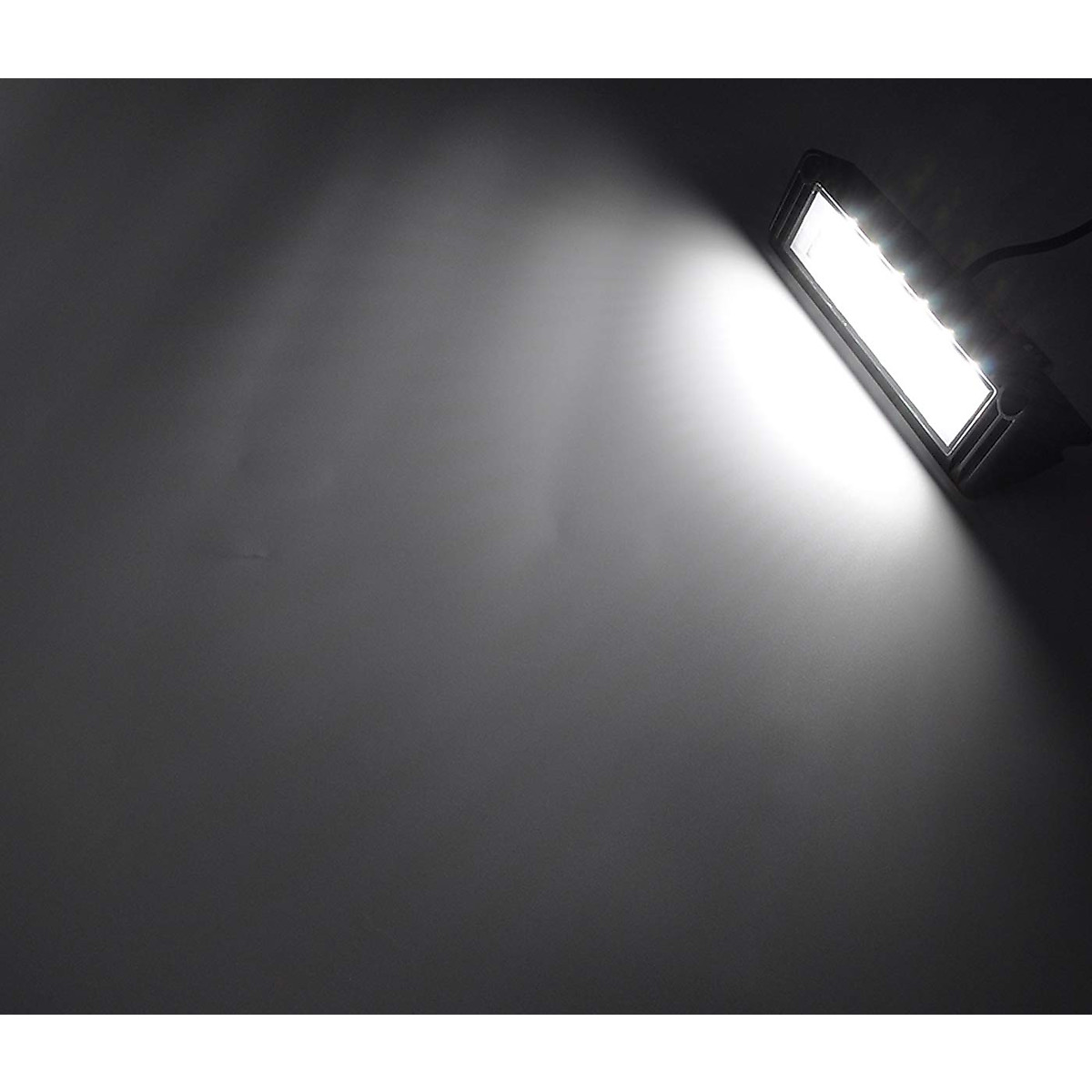 Raycharm 9" RV Exterior LED Scene Lighting Fixture, 40° Down Angle Flood Beam, 6000K Cool-White Super Bright, 12V/24V DC, High Lumen Output Low Current Draw, Aluminum Housing Black Finish, 1-Pack