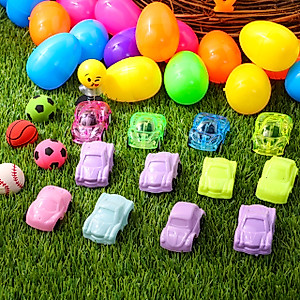 JOYIN 144 PCS Prefilled Easter Eggs with Assorted Toys for Easter Egg Hunt, Party Favors, Basket Stuffers, Classroom Prize Supplies