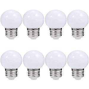 Lxcom Lighting G45 LED Bulb 3W Globe Vanity Light Bulb 30 Watt Replacement 300LM Cool White 6500K LED Light Bulb E26/E27 Base for Makeup Mirror Porch Bedroom Dressing Room,8 Pack