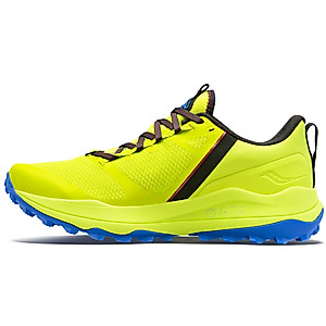 Saucony Men's Xodus Ultra Trail Running Shoe, Acid/Blue RAZ, 9