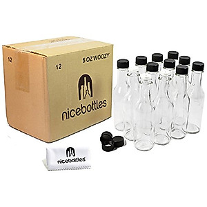 nicebottles Hot Sauce Bottles, 5 Oz - 12 Pack